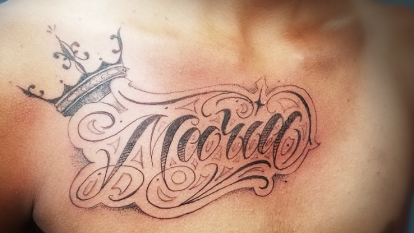Tatuaje del artista Mexicano Omar Mendoza , Lettering Maria | Tatuajes ...
